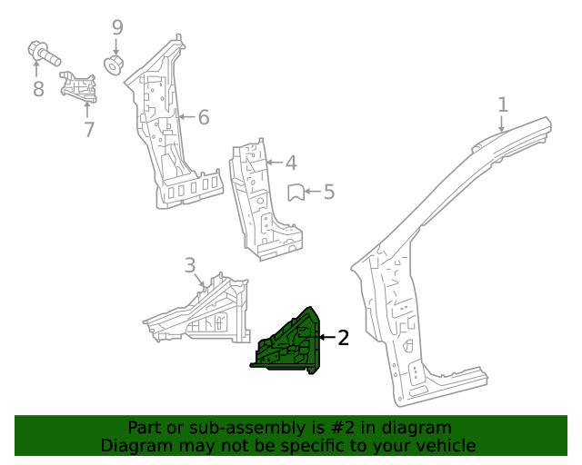 2019-2023 Toyota Corolla Reinforced Plate 61113-02010 | Ourisman Toyota ...