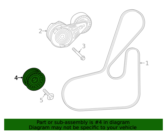 2019-2020 Jeep Idler Pulley 68382306AA | TascaParts.com