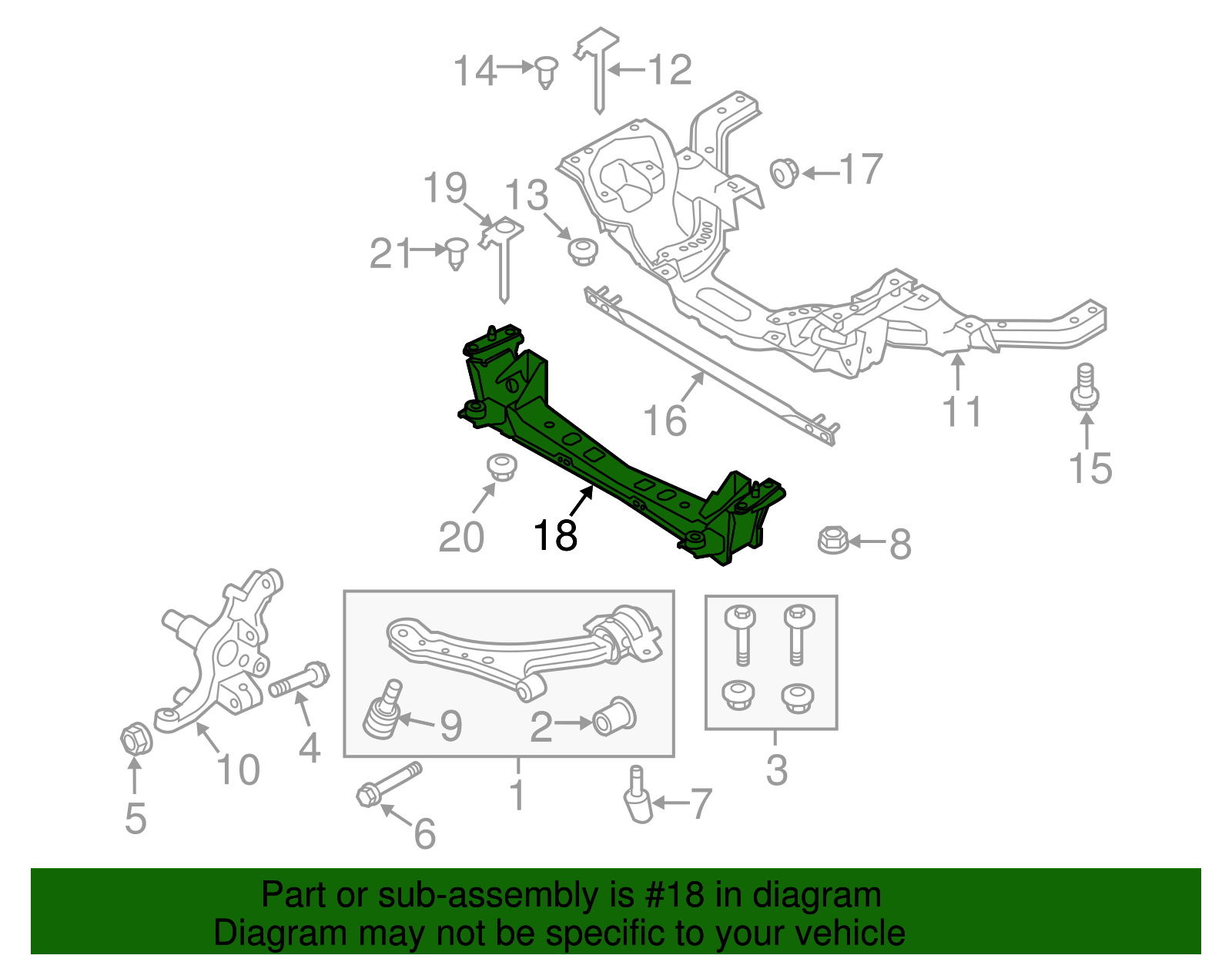 BR3Z-5019-B - 2011-2014 Ford Mustang - Cross-Member | My Ford Parts