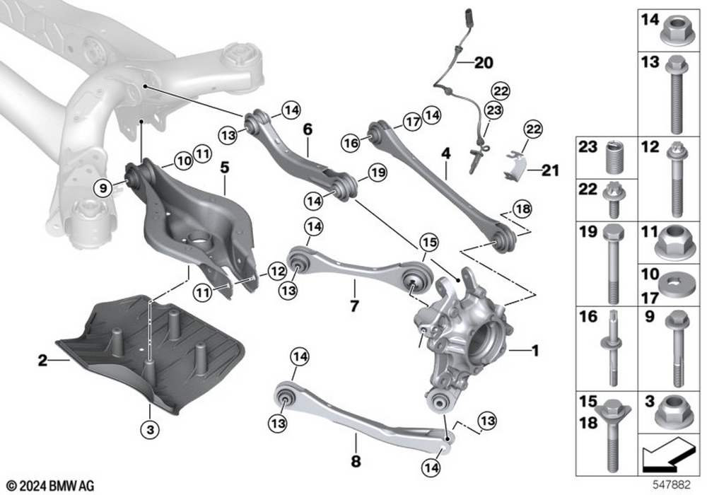 2018-2025 BMW Track Strut With Rubber Mount 31106879659 | Retail ...