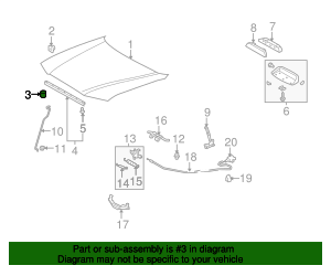 Genuine Toyota Hood Stop Buffer part# 90541-15028 for 2005-2015 Toyota ...