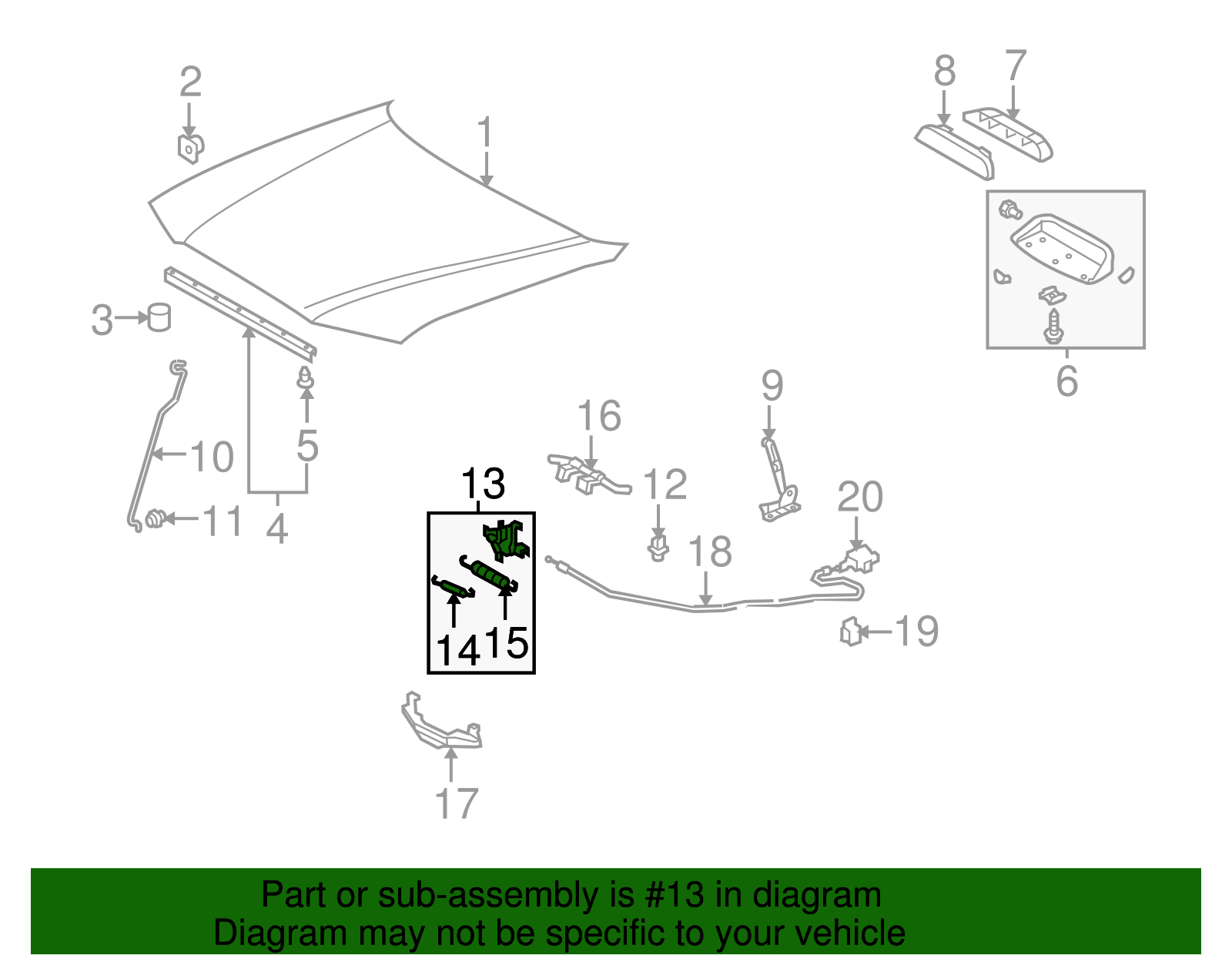2005-2011 Toyota Tacoma Lock Assembly 53510-04030 | Toyota Parts Center