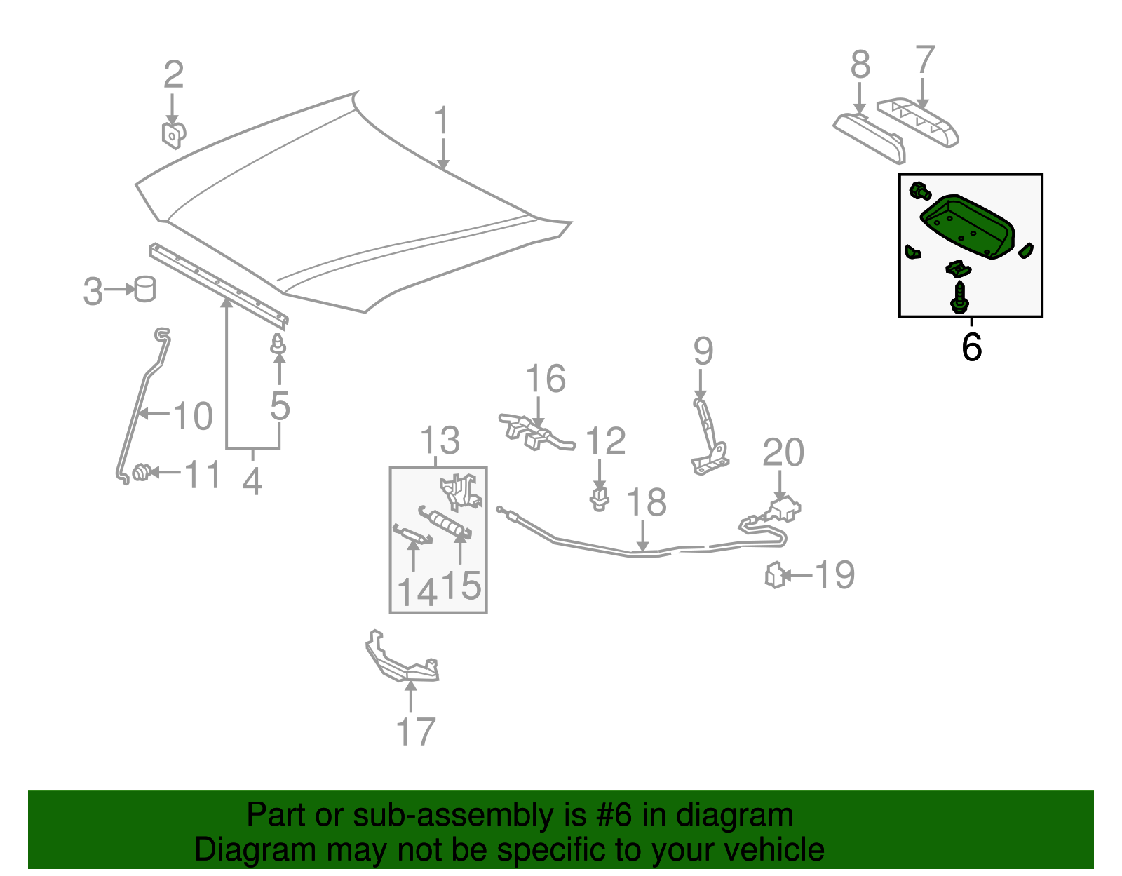 76181-35050-B2 - 2003-2011 Toyota - Hood Scoop | Sparks Parts