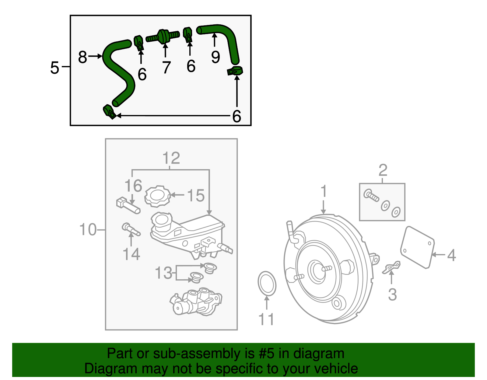 59130-F3400 - High-Quality Brake Vacuum Hose for 2017-2020 Hyundai ...