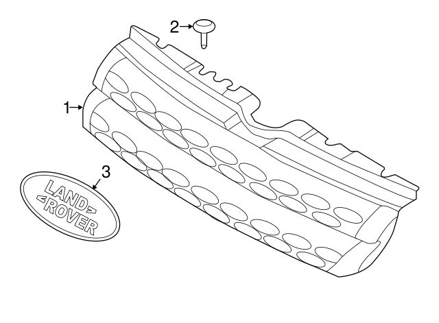 LR076014 - Grille - 2012-2015 Land Rover Range Rover Evoque | Land ...