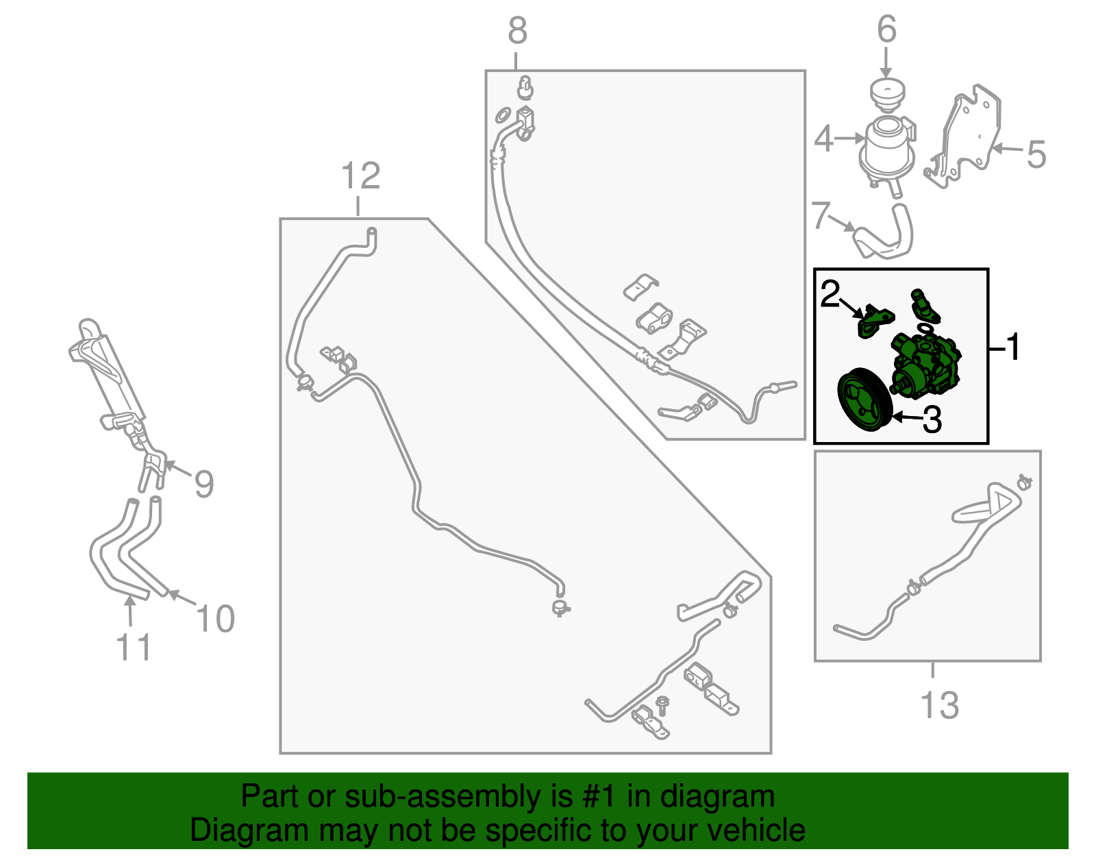 2004-2015 Nissan Power Steering Pump 49110-ZV00A | Sullivan Brothers Nissan