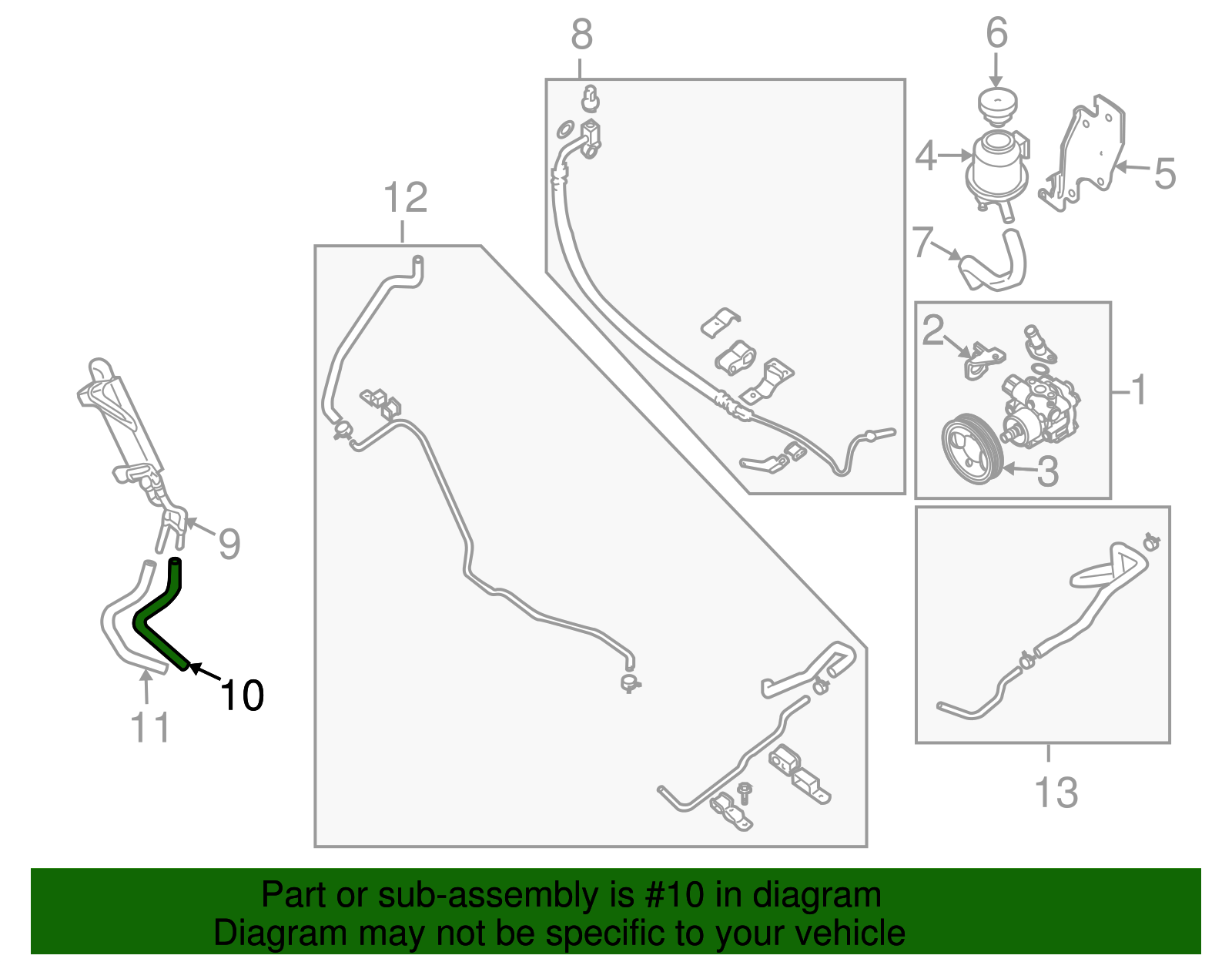 2008-2015 Nissan TITAN Power Steering Return Hose 49725-9FD0A | Ziegler ...
