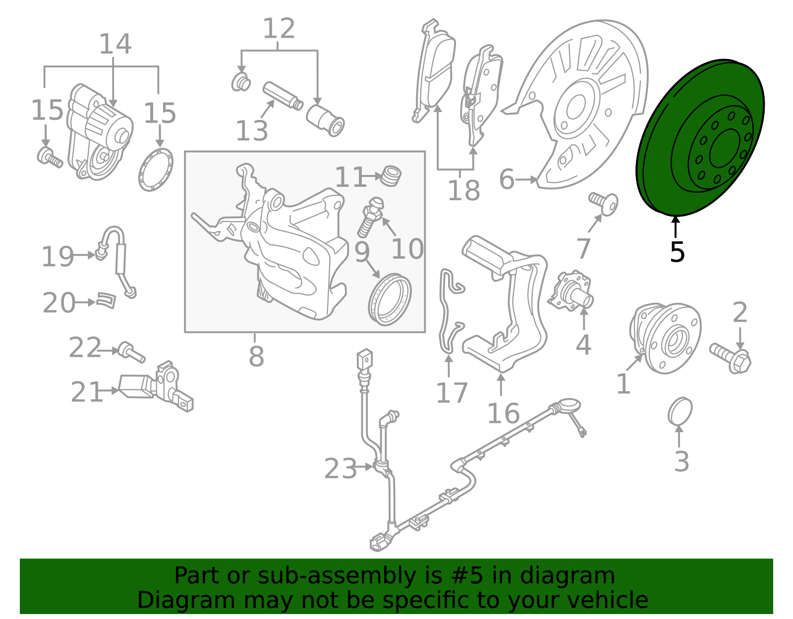 2018-2024 Volkswagen Disc Brake Rotor 5QM-615-601-E | OEM Parts Online