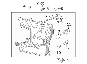W720711-S300 - Headlamp Assembly Rivet 2020-2022 Ford F-250 Super Duty ...