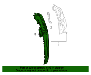 2014-2019 GM Passenger Side Body Lock Pillar Outer Panel 20989792 GM ...