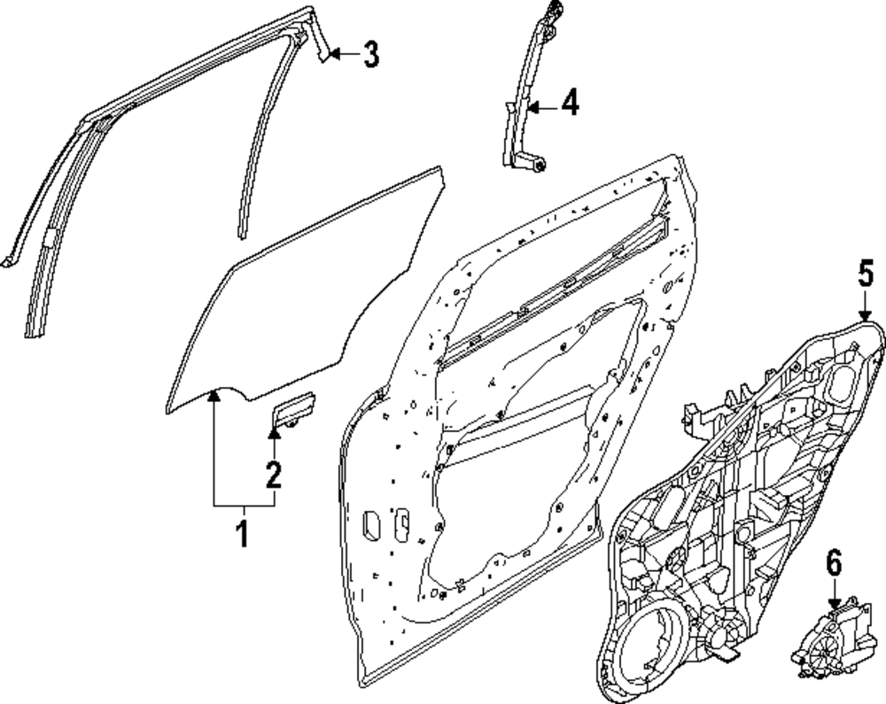 Hyundai - 83540-CU000 - Run Weather-Strip - 2023-2025 Genesis GV60 ...