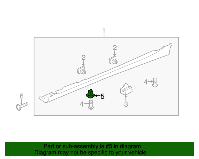 87758-4H000 - Rocker Molding Retainer Nut - 2009-2016 Kia | Kia Auto Parts