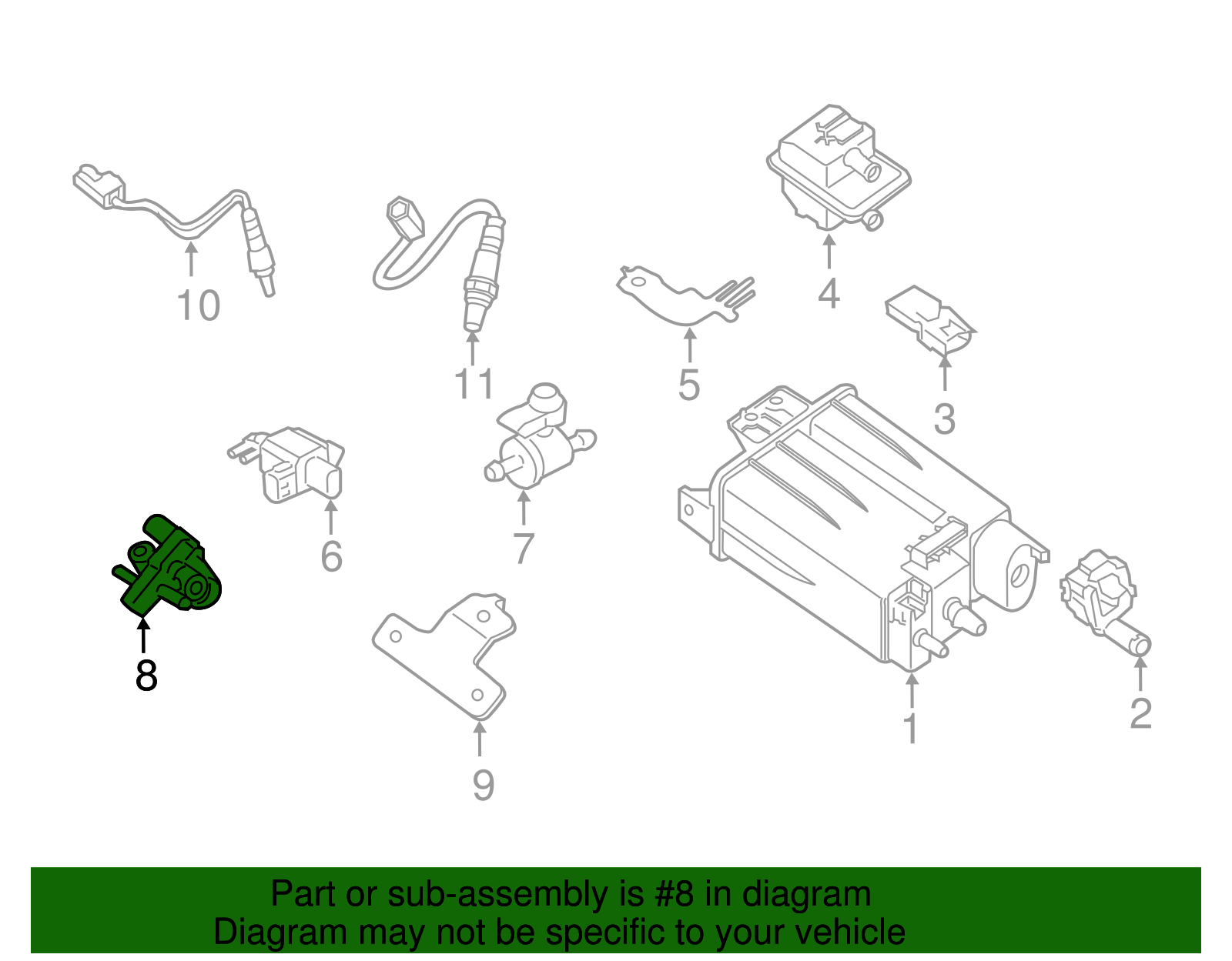 2014-2023 Nissan Purge Valve 14930JA10E | Retail Performance Auto Parts