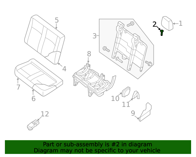 2012-2021 Nissan Headrest Guide 87602-1PC0A | QuirkParts