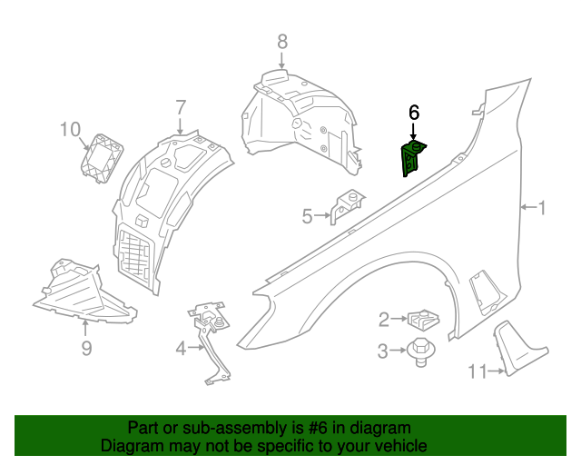 41-35-7-413-426 - Fender Rear Bracket - 2016-2022 BMW | BMW Parts Exchange