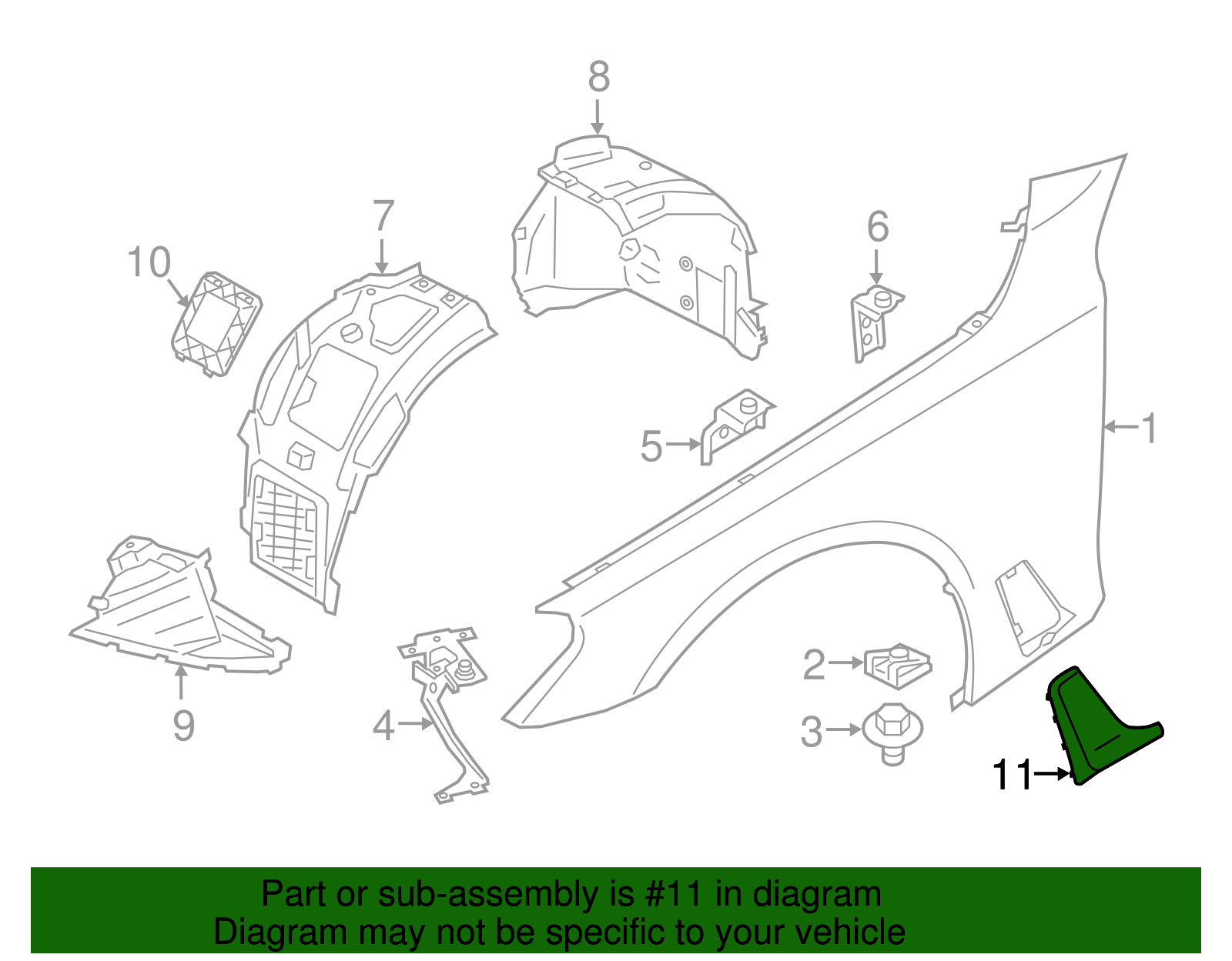 51747347378 - 2016-2019 BMW Vent Louver (51-74-7-347-378) | BMW of ...