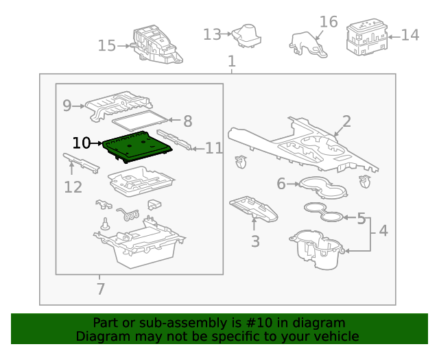 2018-2021 Toyota Camry Console Lid 58818-06040 | OEM Parts Online