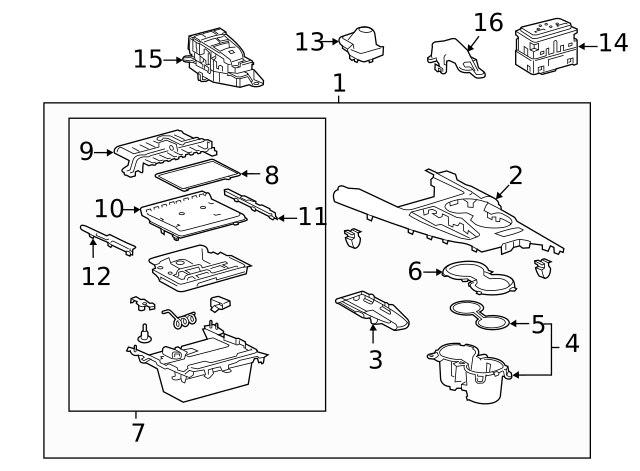 2018-2021 Toyota Camry Cup Holder 55620-06520 | OEM Parts Online