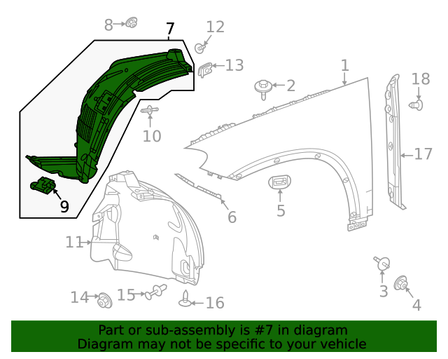167-690-09-10 - Fender Splash Shield 2020-2024 Mercedes-Benz ...