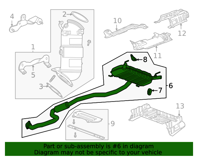 2020-2024 Cadillac CT5 Exhaust Muffler with Exhaust Pipe 84839123 GM ...