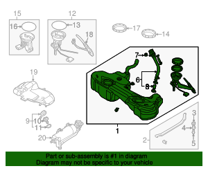16116766940 - 1999-2006 BMW Plastic Fuel Tank With Left 161010 (16-11-6 ...