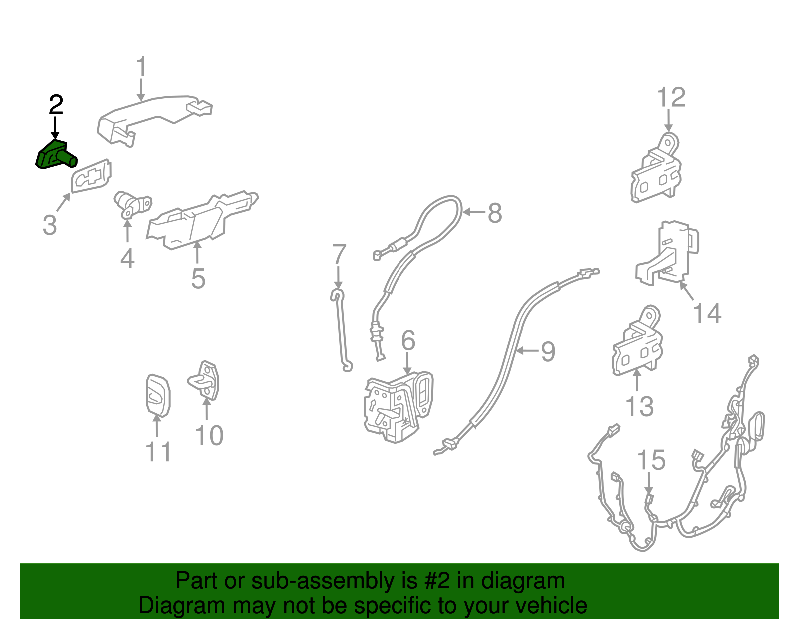 13599551 - Door Lock Cylinder Cover Kit 2014-2024 GM | GMPartsNow
