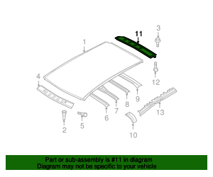 2008-2015 Nissan Rear Header 73230-JM000 | TascaParts.com