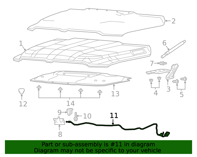2019 Ram 1500 Release Cable 68311132AA | TascaParts.com