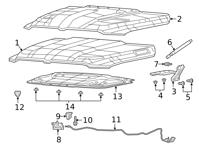 2019 Ram 1500 Hood Hinge 68294807AB | TascaParts.com