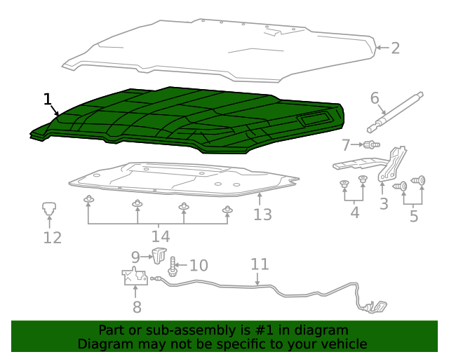 2019-2024 Ram 1500 Hood Panel 68276294AC | Mopar Parts Canada