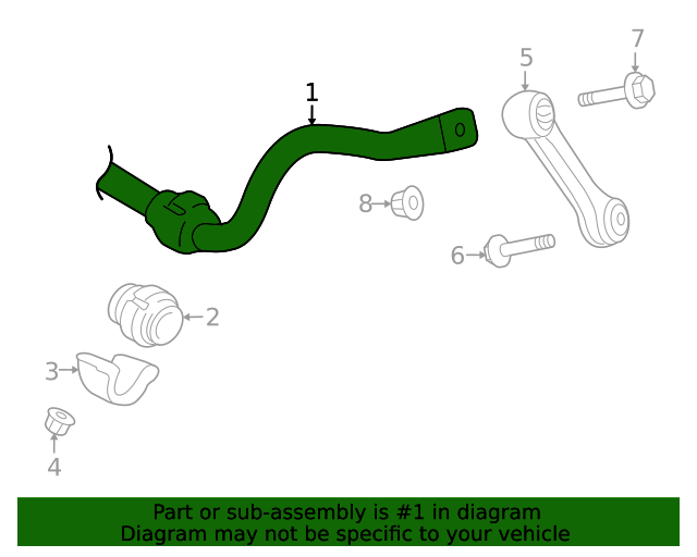 8W0-411-305 - Stabilizer Bar 2016-2023 Audi | Audi OEM Parts