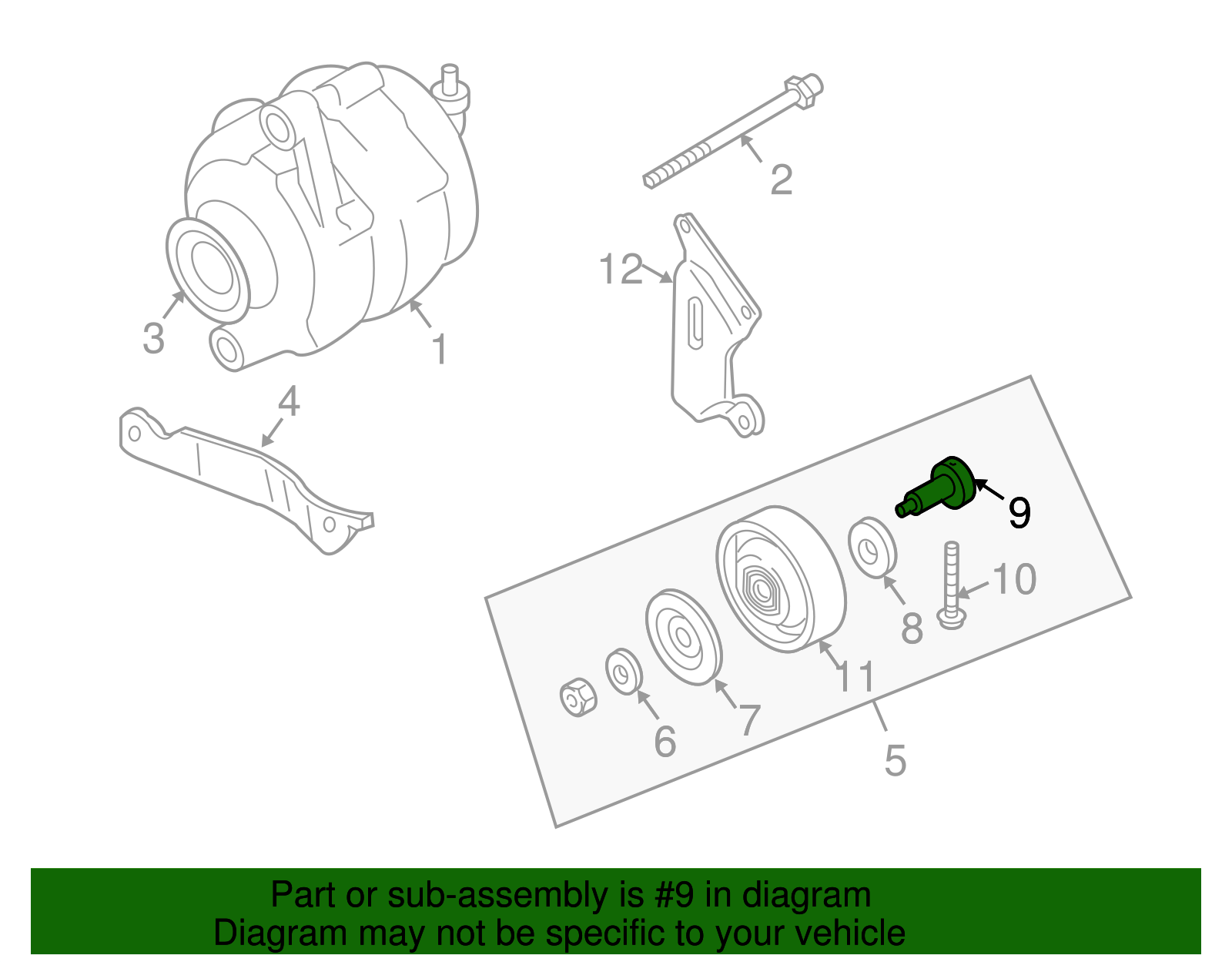 2001-2008 Infiniti Pulley Assembly Shaft 11928-AL50A | INFINITI OF WEST ...