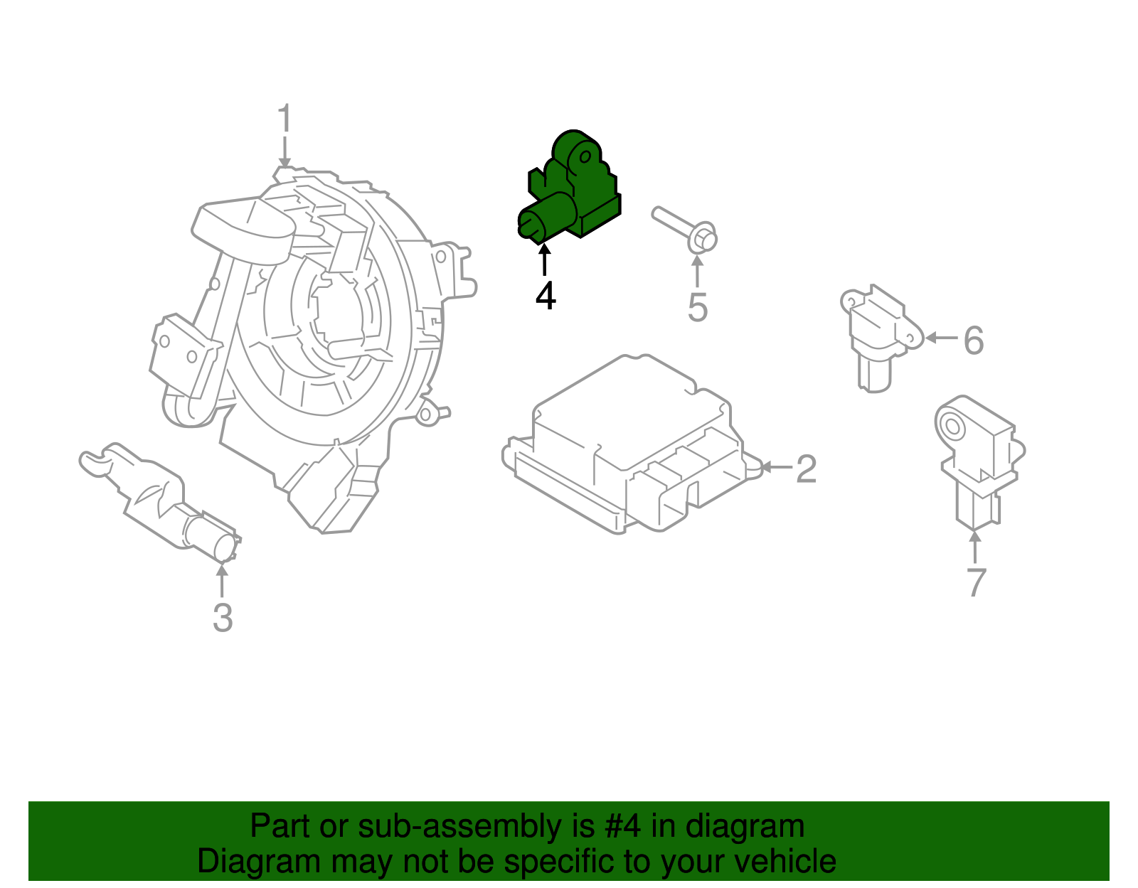 Genuine OEM Ford Part - Air Bag Impact Sensor L1TZ-14B004-A | Genuine OEM Ford Parts & Accessories