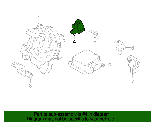2018-2024 Ford Air Bag Impact Sensor L1TZ-14B004-A | TascaParts.com