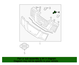 2005-2008 Nissan Grille Assembly Screw 63849-2W301 | Ziegler Nissan of ...