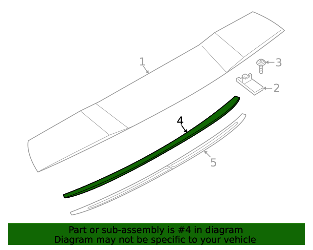Genuine BMW 51-62-8-075-685 | F98 X4M Primed Rear Spoiler | FREE ...