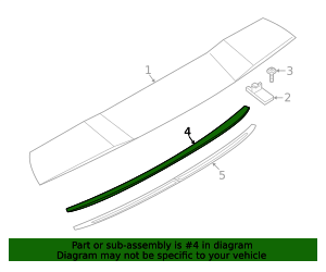 Genuine BMW 51-62-8-083-993 | G02 X4, F98 X4 M Carbon Fiber Rear ...