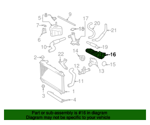 16323-20020 - Engine Coolant Thermostat Housing 2000-2010 Toyota ...
