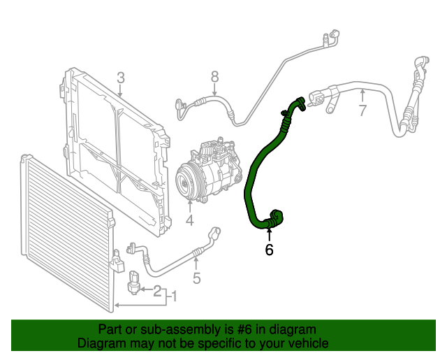 2015-2020 Mercedes-Benz A/C Refrigerant Suction Hose 231-830-20-00 ...