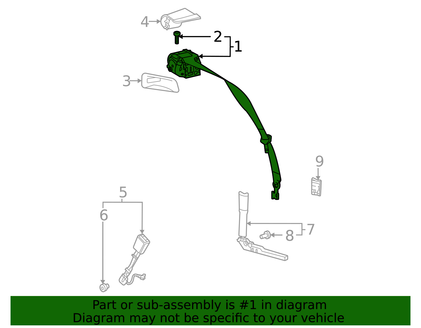 2020-2025 Chevrolet Corvette Retractor Kit 85557288 | GM Parts Center