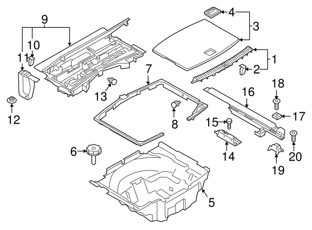 8W9-863-697-E - Spare Tire Compartment 2017-2020 Audi | AutoNation Parts
