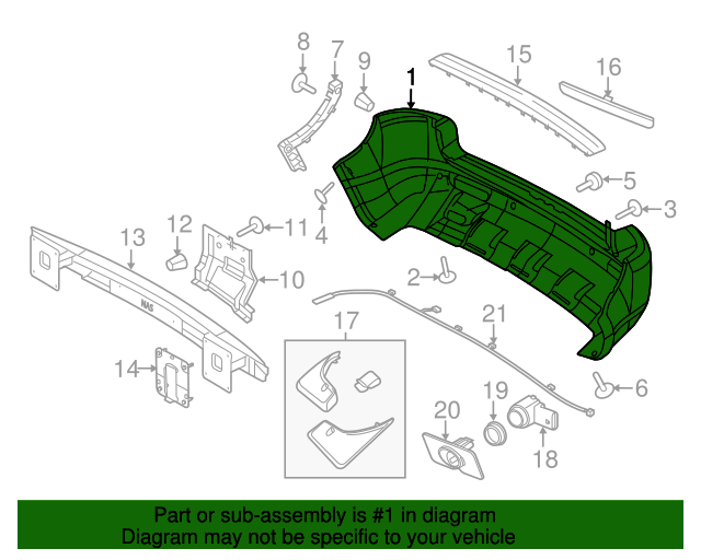 LR031908 - Bumper Cover 2009-2015 Land Rover LR2 | Land Leaping Genuine ...