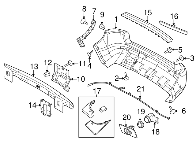 Genuine OEM Bumper Cover Part# LR031908 Fits 2009-2015 Land Rover LR2 ...