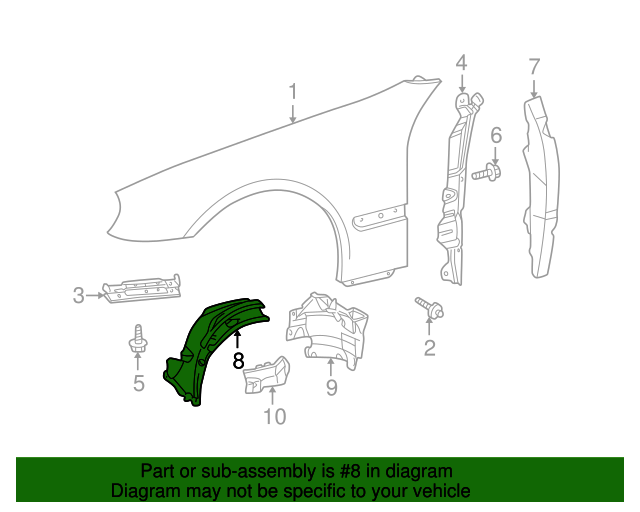 Mercedes-Benz OEM Fender Liner Part# 215-690-19-30 | OEM Vehicle Parts