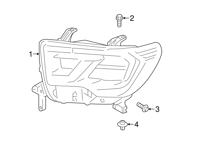 81110-0C190 - Headlight Assembly 2018-2022 Toyota Sequoia ...