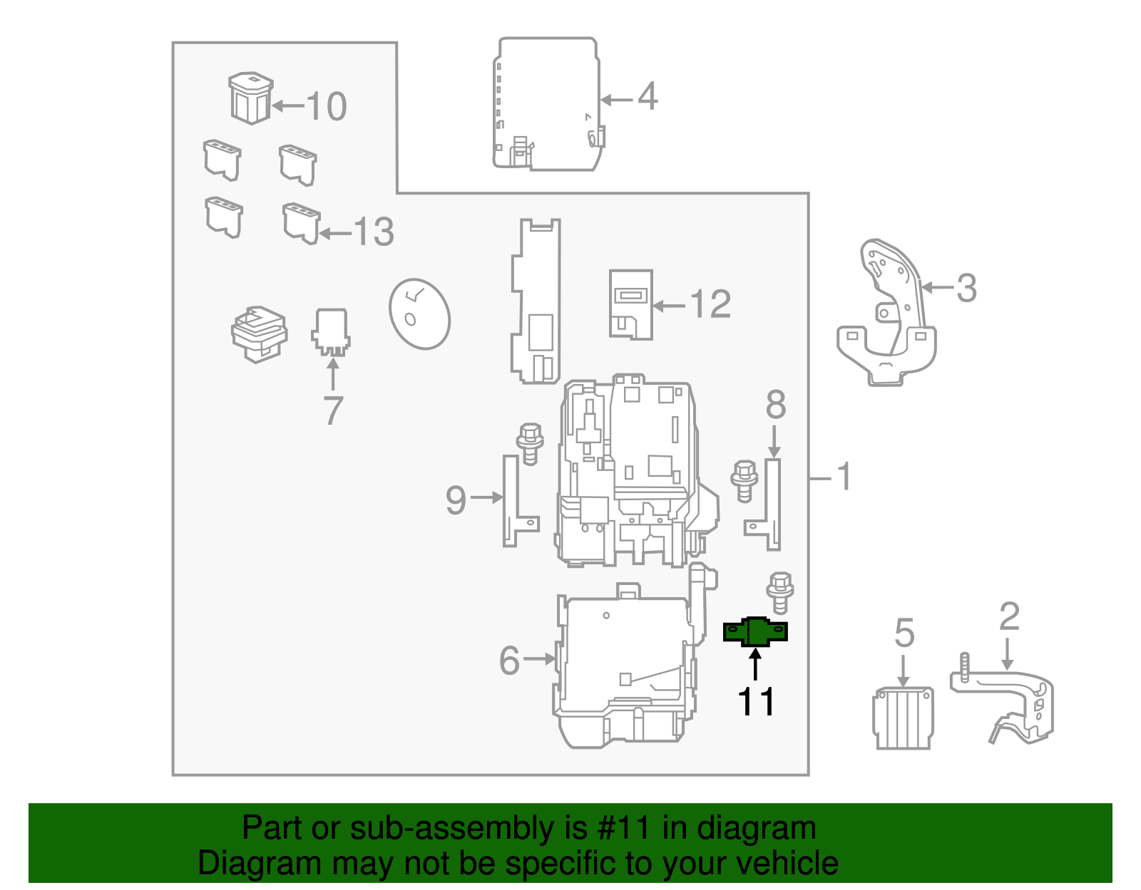 38232-TK8-A01 - 2013-2017 Honda Accord - Fuse Block (125A) | Genuine ...
