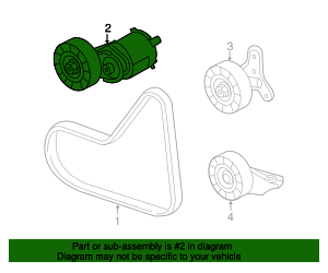 2005-2014 Volkswagen Accessory Drive Belt Tensioner Assembly 07K-903 ...
