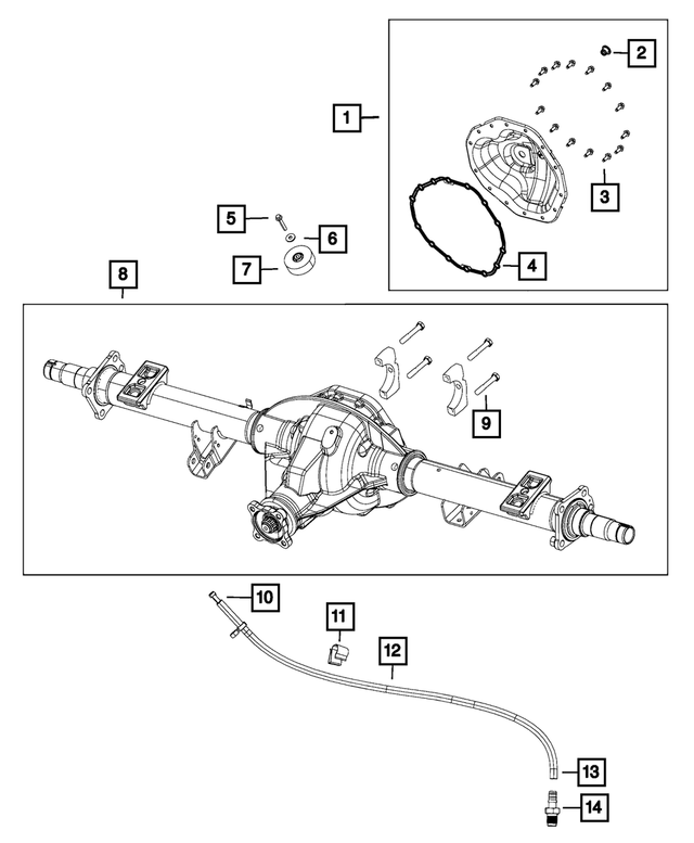 2013 Ram 3500 Rear Axle Housing 68217887AA | My Mopar Parts