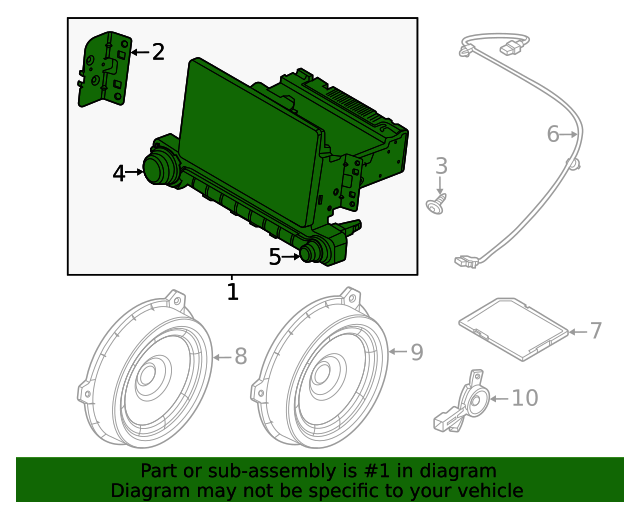 96560-K2370-MDD - Radio Control Unit 2023 Hyundai Venue ...