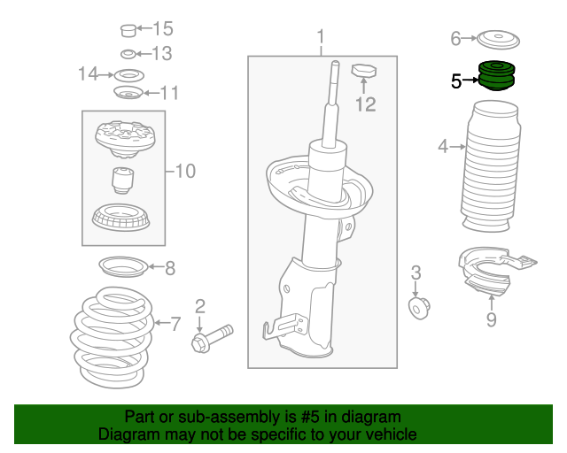 22813043 GM Front Suspension Strut Bumper | GM Parts Store